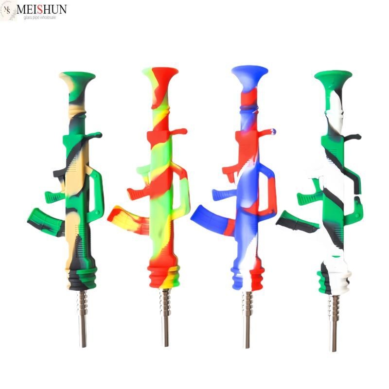 Wholesale Originality AK-47 Gun Shape Silicone Nectar collector Supply