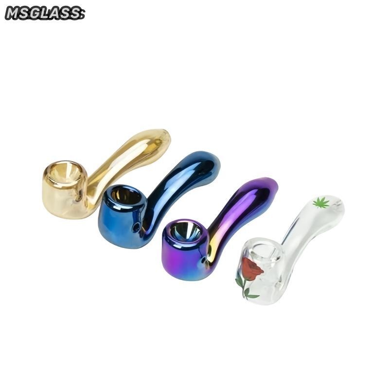Wholesale New Electroplate Mini Sherlock Pipe Glass Pipe Manufacturer Supplier