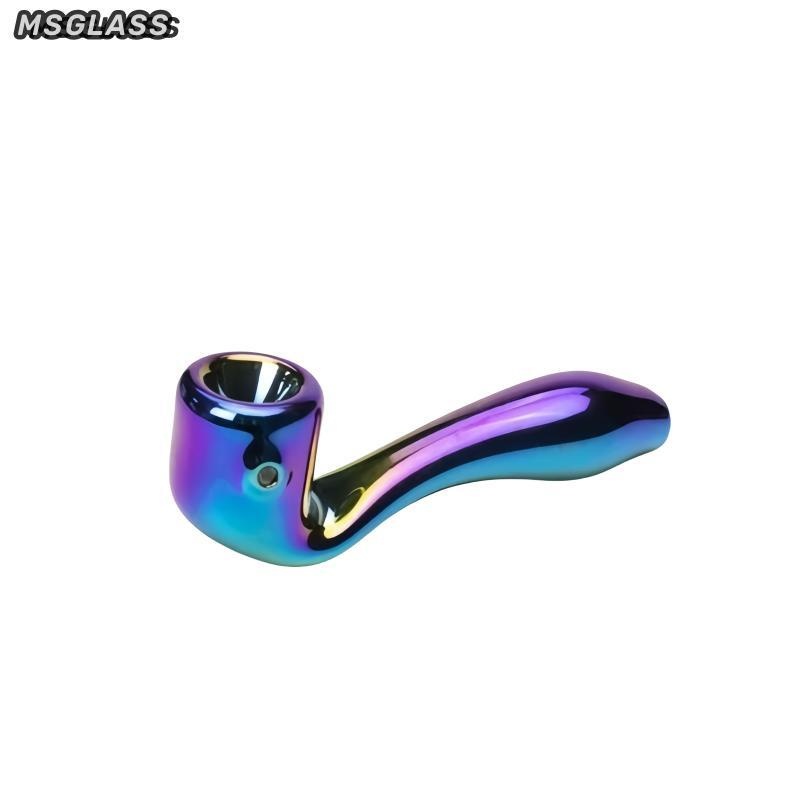 Wholesale New Electroplate Mini Sherlock Pipe Glass Pipe Manufacturer Supplier