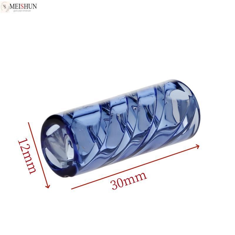 Custom Triangular Spiral Reusable Water Ripple Glass Tips for Joints