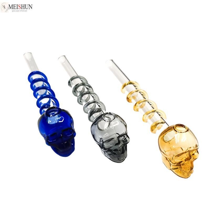 Colorful Skeleton Glass Pipe Oil Burner Wholesale Supply