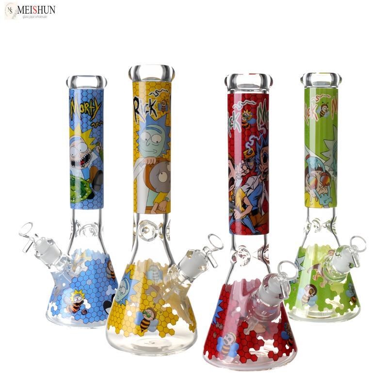 Wholesale 14 Inches Customizable Rick and Morty Glass Bong