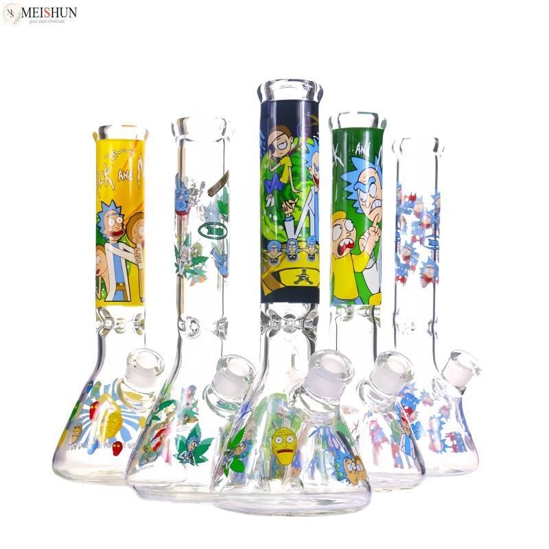 Wholesale 14 Inches Customizable Rick and Morty Glass Bong