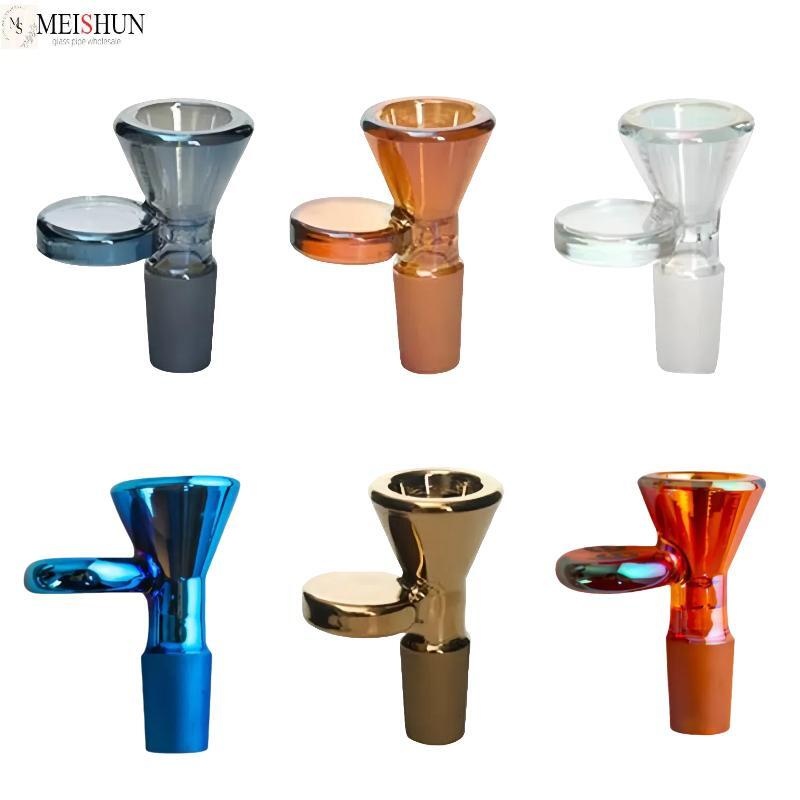 Wholesale Electroplated Colourful Glass Screen Bong Bowl