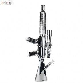 Wholesale Electroplated Rifle Shape Glass Bong Supply